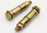 China 3pcs Heavy Duty M6*60 Fixing Sleeve Anchor Bolts Yellow Zinc Plated Carbon Steel for sale