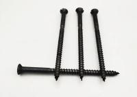 China DIN 571 standard  ZINC  PLATED  wood  screw   with  mimus  screw head and  black  color for sale