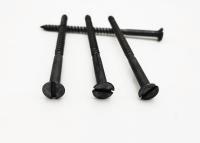 China DIN 571 standard  ZINC  PLATED  wood  screw   with  mimus  screw head and  black  color for sale