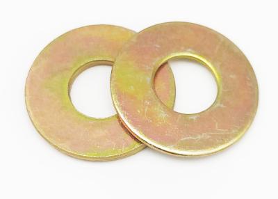 China Yellow Galvanised Round Din125 Metal Flat Washers for sale
