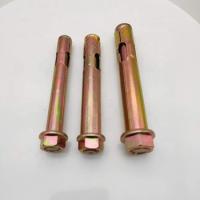 China Sleeve Anchor Bolts Fasteners Carbon Steel M6-M24 Yellow for sale