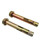 China Custom Yellow zinc Plated Carbon Steel M10 Expansion Anchor hex Bolt with flat washer  For Concrete / Brick for sale