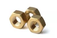 China Fasteners Yellow Copper Brass Din 934 Hex Head Nuts M10 for sale