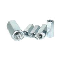 China White Zinc Plated Din 6334 M6 Hexagon Coupling Nuts for sale