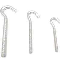 China Carbon Steel 8.8 Hook Anchor Bolt White Zinc Plated Customized for sale