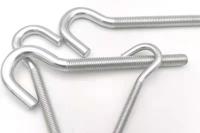 China Carbon Steel 8.8 Hook Anchor Bolt White Zinc Plated Customized for sale