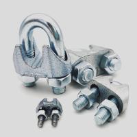China Forged Cast Iron Steel Wire Rope Clamp White Zinc Plated Class 4.8 For Lockset for sale