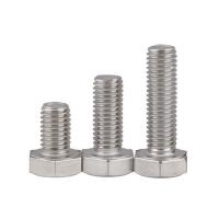 China Fasteners DIN933 A2 A4 Stainless Steel 304 hex bolts factory price fasteners for sale