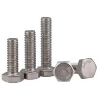 China Fasteners DIN933 A2 A4 Stainless Steel 304 hex bolts factory price fasteners for sale