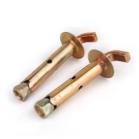 China Carbon Steel M6 L Hook Sleeve Anchor Bolts Yellow Zinc Plated for sale
