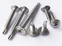 China Cross large flat head/round head drill tail screw dovetail nail with cushion drill tail for sale
