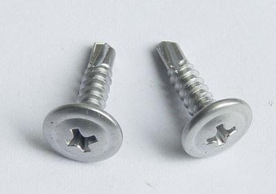 China Stainless steel cross round head Huasi with cushion large flat head drill tail M4.2 for sale