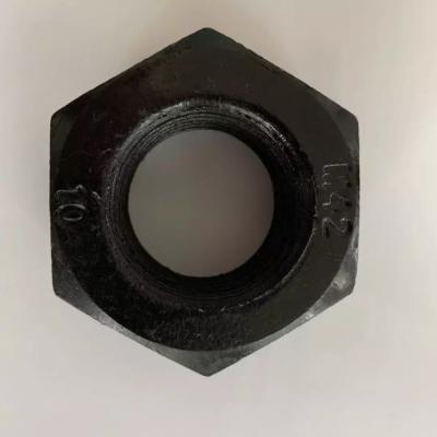 China Hardware Fasteners   black color  Hex Head Nuts Of 4.8 8.8 10.9 Grade With carbon  steel DIN934 for sale