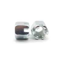 China Carbon Steel Zinc Galvanized Hexagon Slotted Nut M12 Din 935 for sale