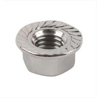 China Din6923 Metric Serrated Flange Head Nut White Zinc Plated Steel 8.8 Grade for sale