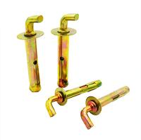 China Expansion Sleeve Anchor Half Threaded Open Shield Hooks For Water Heaters Yellow Zinc Color for sale