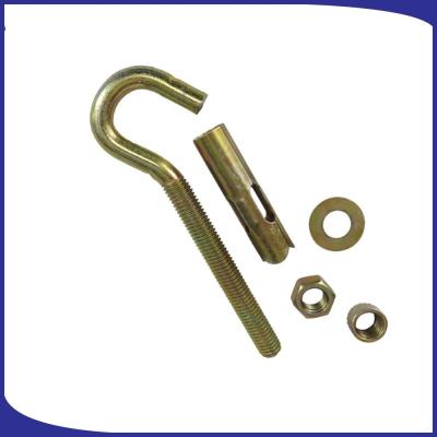 China J Type Ring Hook M8 Sleeve Anchor Bolts Zinc Plated Carbon Steel for sale