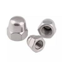 China Hex Thin Nut Hexagon Domed Cap Nut , M8 M16 Hex Thin Nut One Piece Din 1587 for sale