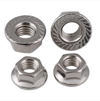 China Flange-nut Customize Carbon Steel Hex Head Nuts , Hexagon Coupling Nuts DIN Standard for sale