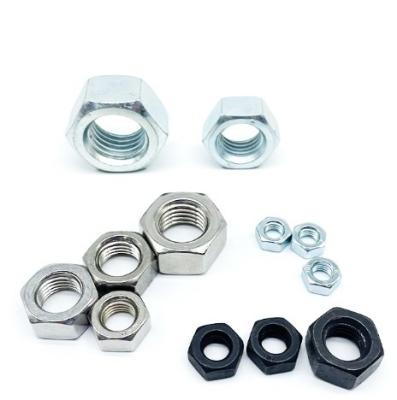 China Carbon Steel M3 Hex Head Nuts Standard Zinc Plated / Hdg / Black Class 4.8/8.8/10.9 for sale