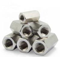 China Din 6334 M10 Long Hex Nut Galvanized  or HDG Hexagon Coupling Nuts for sale