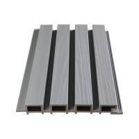 China Oak 219x26mm Composite Exterior Cladding For Villa 3D Woodgrain for sale