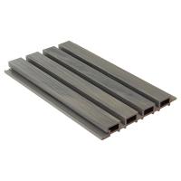China Oak 219x26mm Composite Exterior Cladding For Villa 3D Woodgrain for sale