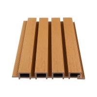 China Oak 219x26mm Composite Exterior Cladding For Villa 3D Woodgrain for sale
