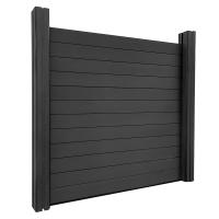 China Waterproof Wood Garden Composite Fence Panels Grey UV Resistant FSC for sale