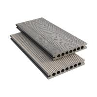 China 25mm Cedar Art Hollow Core Composite Decking Light Grey Wood Grain for sale