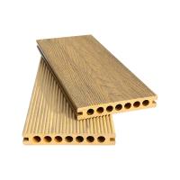 China Waterproof Exterior Hollow Composite Decking 12 ft deck boards Red Wood Art for sale