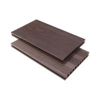 China 38% HDPE Texture Hollow Composite Decking Boards Ultra Natural Color for sale