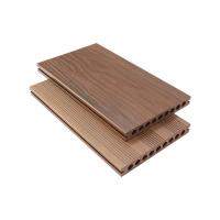 China 38% HDPE Texture Hollow Composite Decking Boards Ultra Natural Color for sale