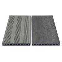 China 200*25mm Park Grey Hollow Composite Decking Boards Easy Installation for sale