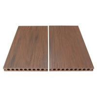 China 200*25mm Park Grey Hollow Composite Decking Boards Easy Installation for sale