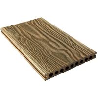 China Outdoor Plastic Wood Grain Hollow Composite Decking Cedar Color Recycled 2.2m 2.7m 3.6m for sale