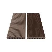 China Anti Mildew Hollow Core Composite Decking CNAS Woodgrain Color for sale