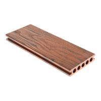 China 38% HDPE Wood Grain Cedar Tone Composite Decking Boards Garden Easy Installation for sale