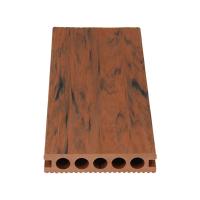 China 38% HDPE Wood Grain Cedar Tone Composite Decking Boards Garden Easy Installation for sale
