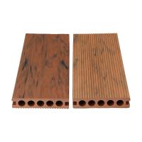 China WPC 140mm Hollow Composite Decking Boards Groove Surface Art Color For Villa for sale