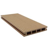 China 3D Red Pine Recycled Hollow Composite Decking Boards Wood Grain 150x25mm HDPE for sale