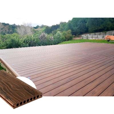 China FSC Light Gray Art Hollow Composite Decking 12ft Trim Boards For Swimming Pool for sale