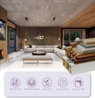 China ISO9001 Innocuous Hollow Wood WPC Timber Tube 75x50mm Anti UV No Painting for sale