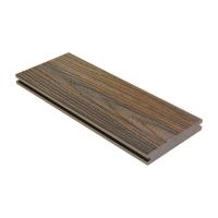 China Easy Installing 138x23mm Capped Composite Wood Decking Dark Teak for sale