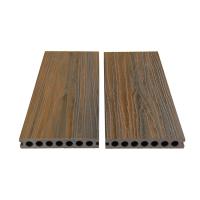 China 3D Wood Grain 3.6m Capping Deck Boards Ivory White Fire Resistance for sale