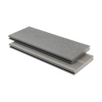 China Groove Surface No Crack Solid Composite Decking 140x21mm Outdoor Wood for sale