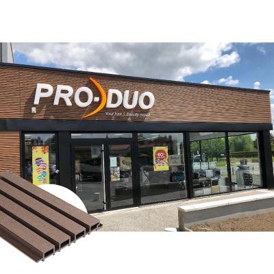 China 219x26mm Waterproof Exterior Wall Cladding Panel For Shopping Mall Red Pine for sale