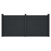 China Backyard 3D Wood Grain Composite Fence Boards Innocuous Anti UV for sale