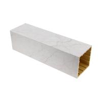 China Hotels Wood Grain Hollow Wooden Tube 100x100mm Easy Installation for sale