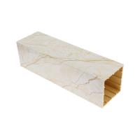 China Hotels Wood Grain Hollow Wooden Tube 100x100mm Easy Installation for sale
